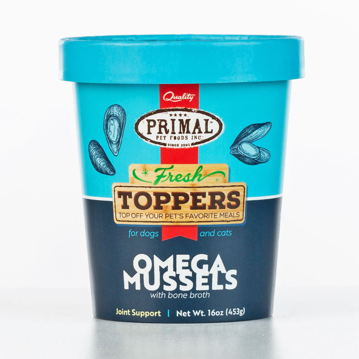 Primal Fresh Toppers Omega Mussels (Frozen) — American Tails Pet Supplies